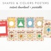 Classroom Shapes and Colors Printable Education Posters, Colorful ...