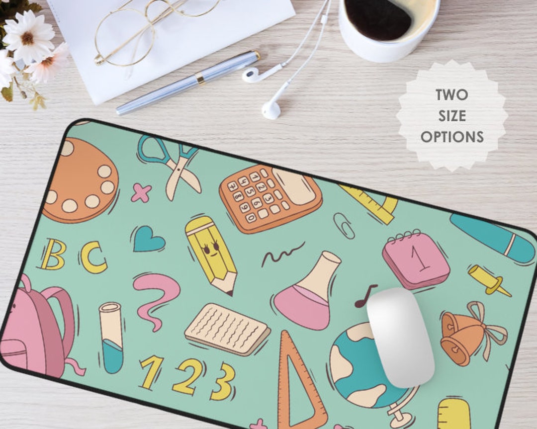 Colorful Teacher Mat, School Desk Mat, Kawaii Mouse Pad, Fun Desk Mat ...