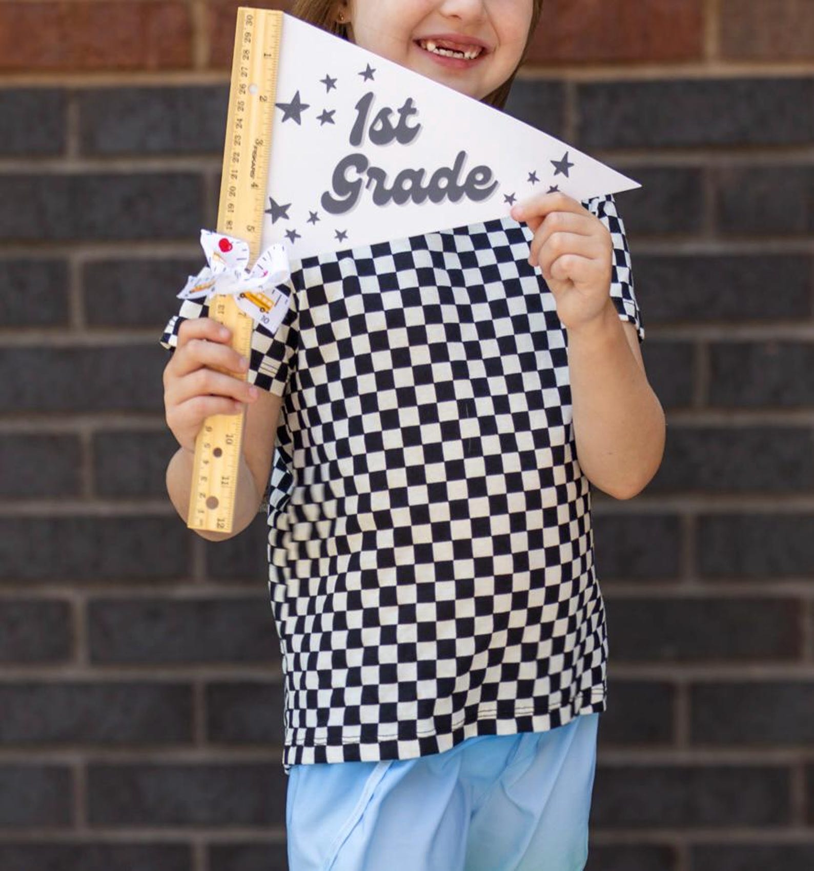 School Grade Level Pennant Flags, 1st Day of School, First Day of ...