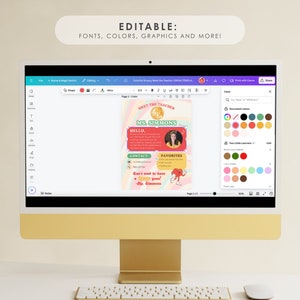Back to School, Meet the Teacher Editable Canva Template, Colorful ...