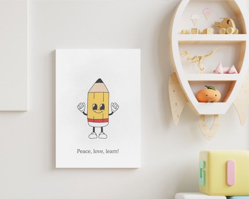 Groovy Educational Poster, Vintage Classroom Decor, Retro Motivational ...