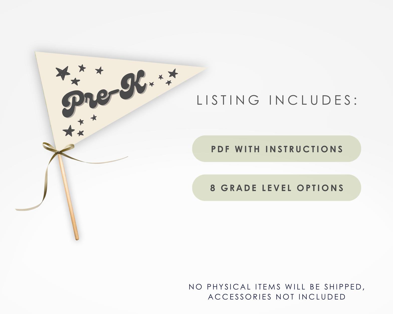 School Grade Level Pennant Flags, 1st Day of School, First Day of ...