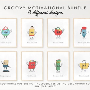 Groovy Educational Poster, Vintage Classroom Decor, Retro Motivational ...