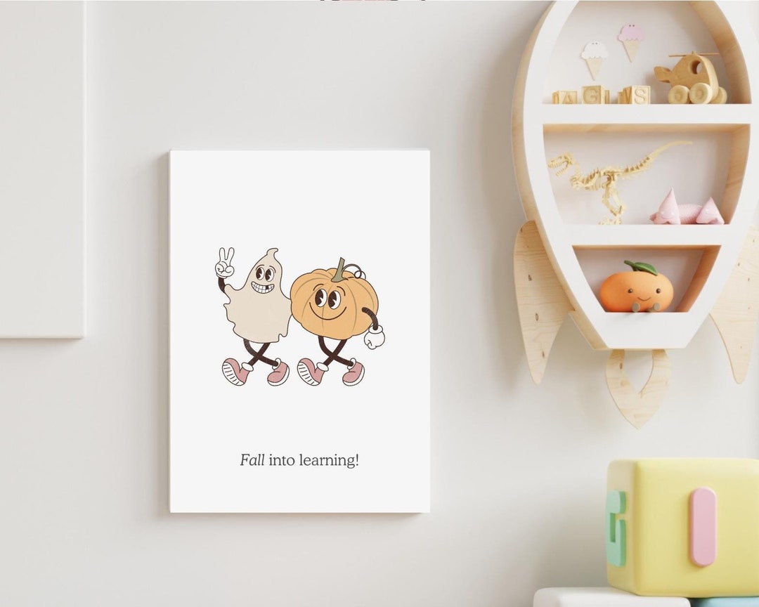 Groovy Fall Educational Poster, Vintage Autumn Decor, Retro ...