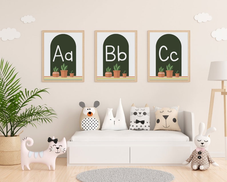 Plant Lady Classroom Decor, Alphabet Posters, Boho, Two Styles, Letter ...