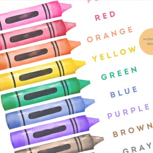 Colors Educational Poster, Playroom Watercolor Art, Colorful Homeschool ...