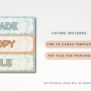 Watercolor Pastel Rolling Cart Labels, Editable Teacher Drawer Label ...