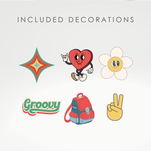 Groovy Retro Classroom Bulletin Board Letters, Editable in Canva ...