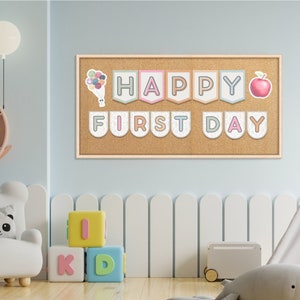 Watercolor Pastel Classroom Decor, Bulletin Board Letters, Editable in ...