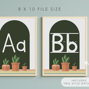 Plant Lady Classroom Decor, Alphabet Posters, Boho, Two Styles, Letter ...