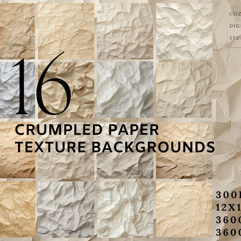 Crumpled Paper - Etsy UK