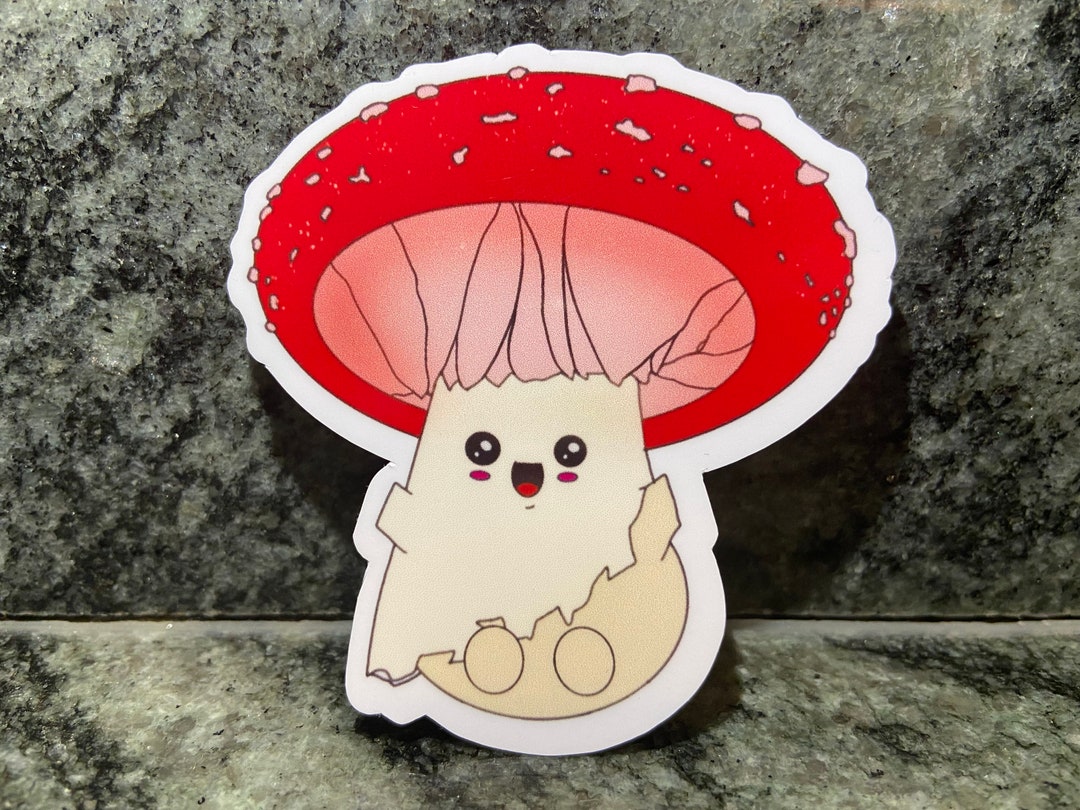 Mushroom Stickers Vinyl Laminated Waterproof Sticker Gnaughty Gnomes - Etsy