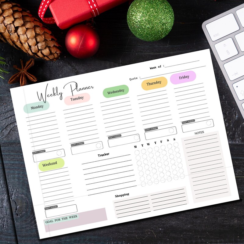 Weekly Planner Pad - Etsy