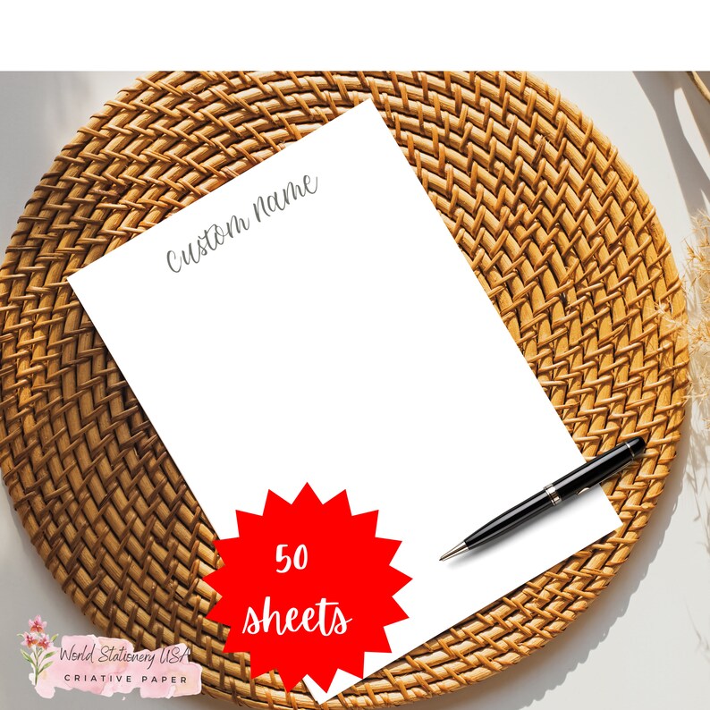 Notepad With Modern Design / Custom Personal Note Pad / Personalized ...