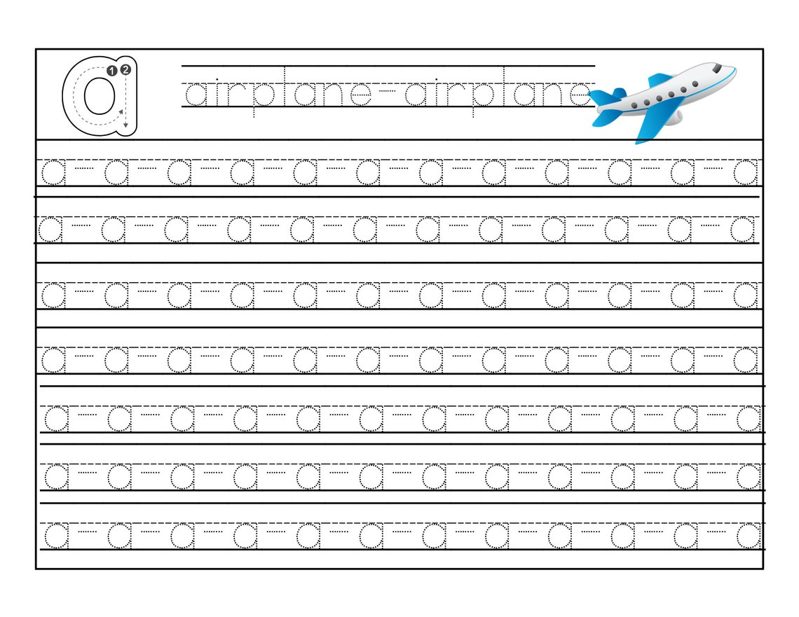 Tracing Alphabet uppercase and Lowercase Kindergarten Worksheets, Kids ...