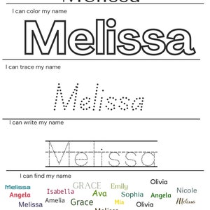 Name Exploration Journey for Kindergarten Kids Printable Handwriting ...