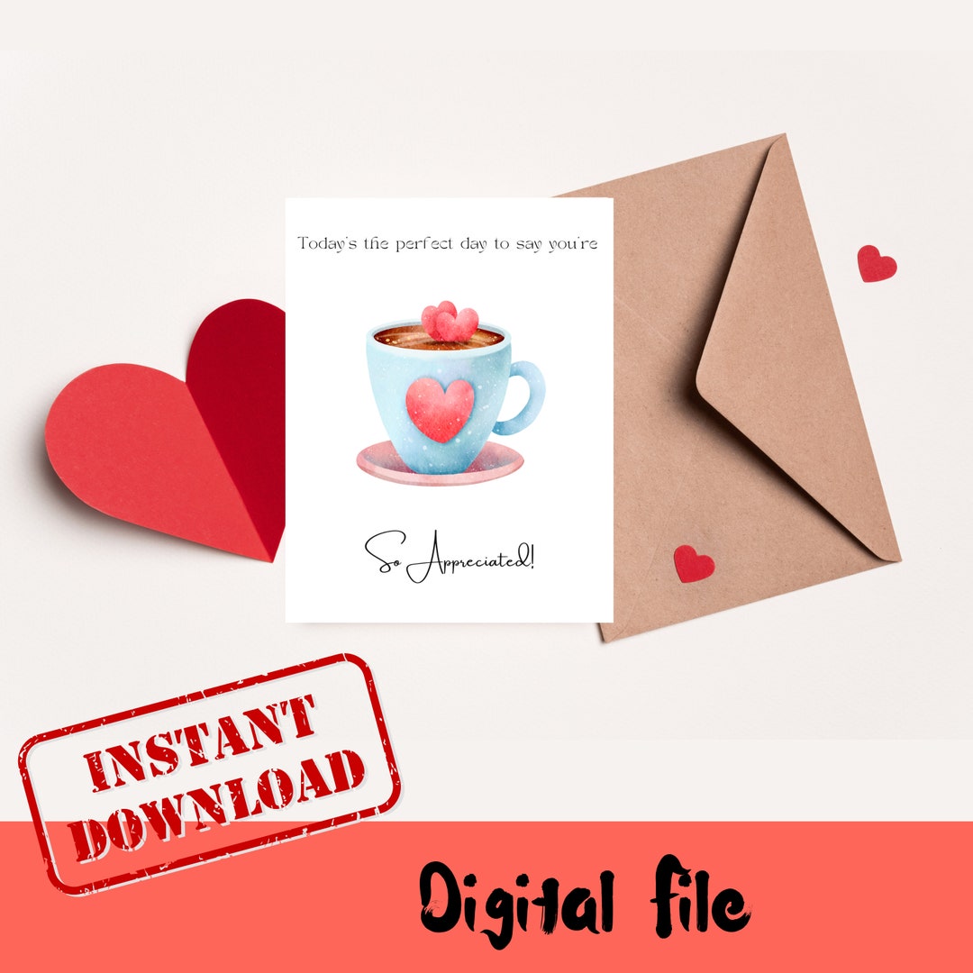 Happy Valentine's Day Card Sweet and Simple Valentine's Card Digital ...