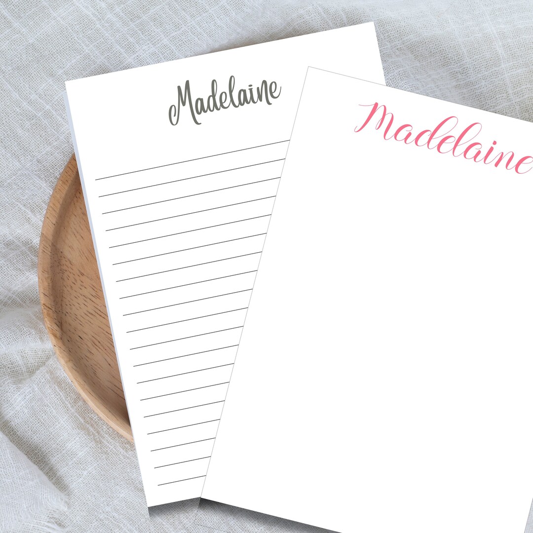 Notepad With Modern Design / Custom Personal Note Pad / Personalized ...