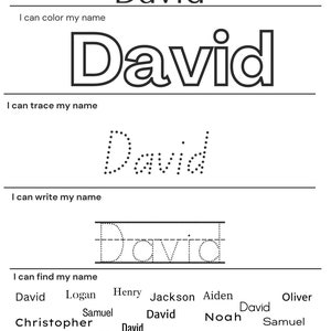Name Exploration Journey for Kindergarten Kids Printable Handwriting ...