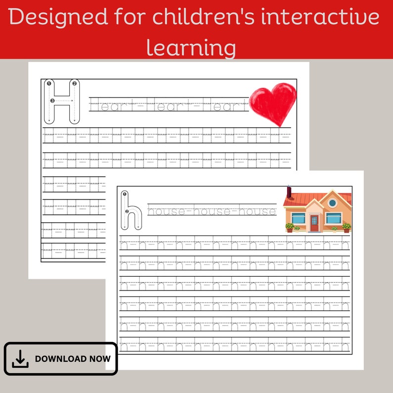 Tracing Alphabet uppercase and Lowercase Kindergarten Worksheets, Kids ...