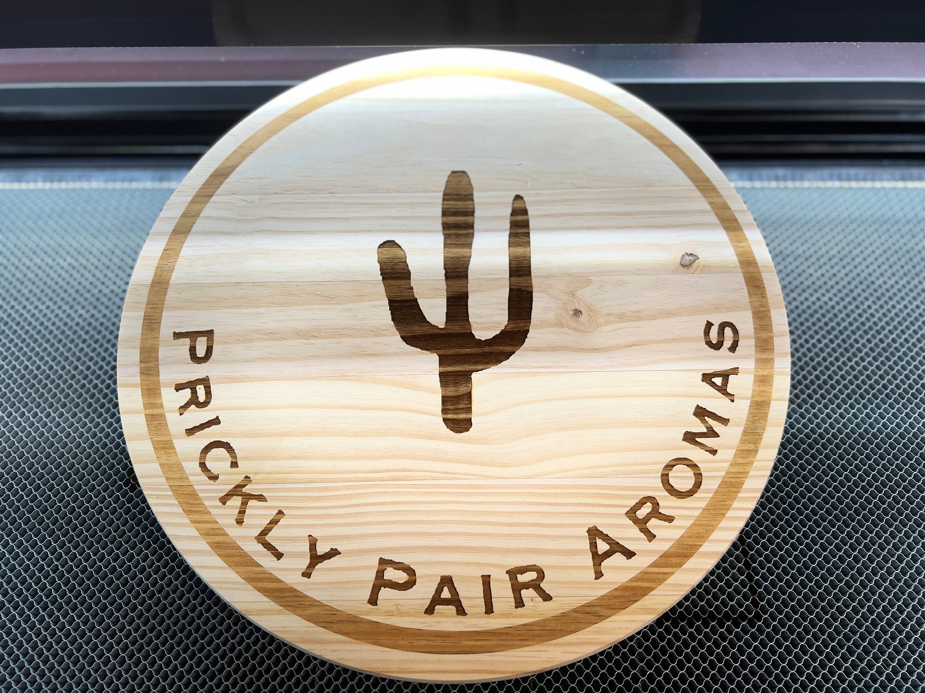 17 Round Pine Laser Engraved Sign - Etsy