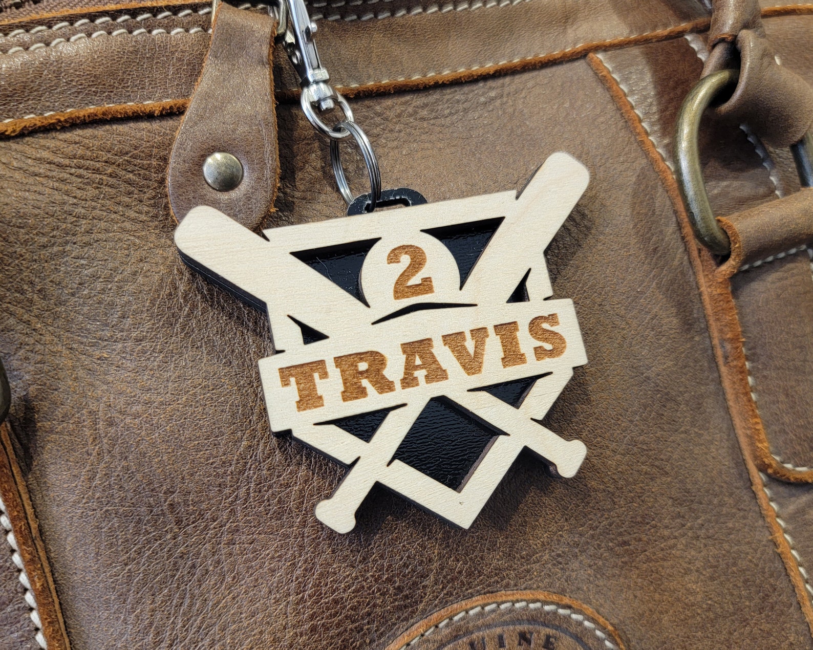 Baseball Bag Tag, Keychain, Bag Tag, Baseball, Name Tag - Etsy