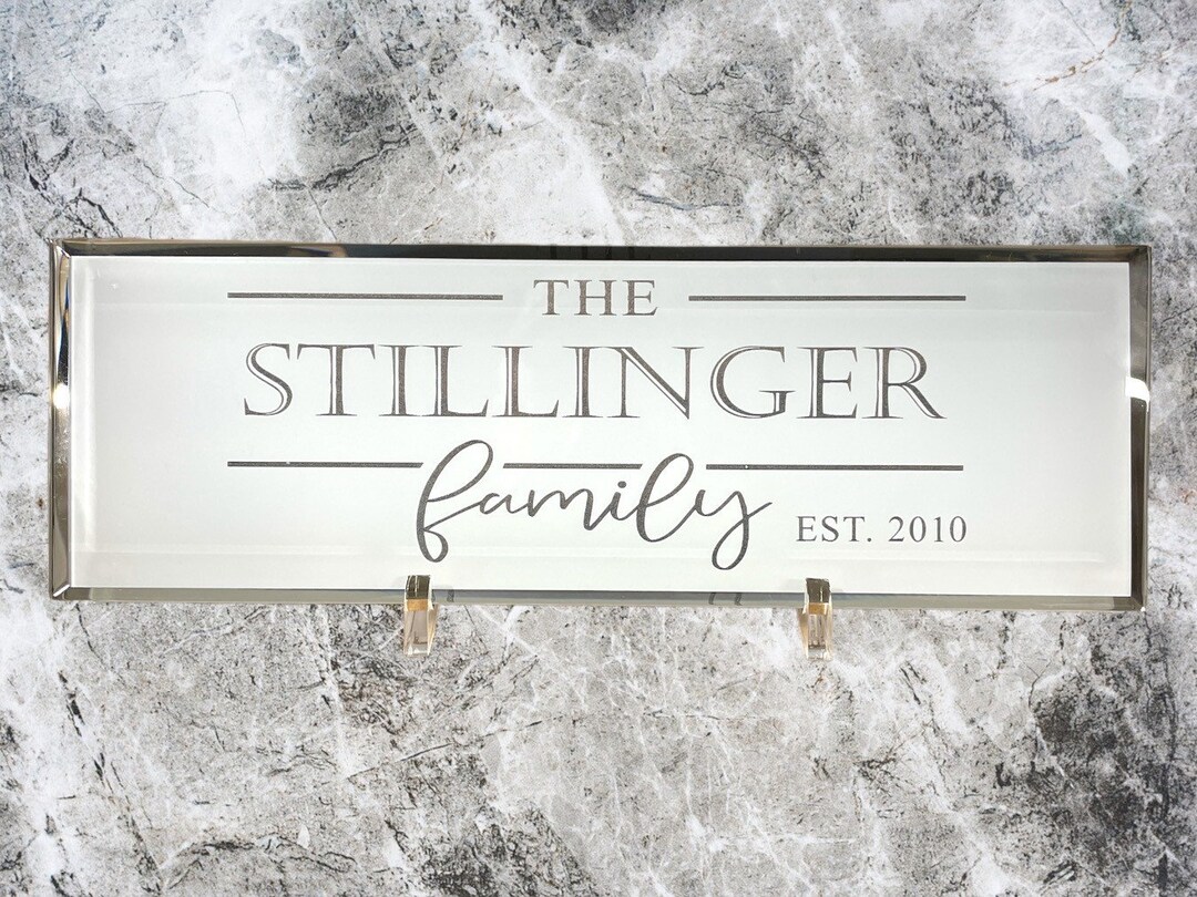 Name Sign, Name Plate Sign, Glass Sign - Etsy