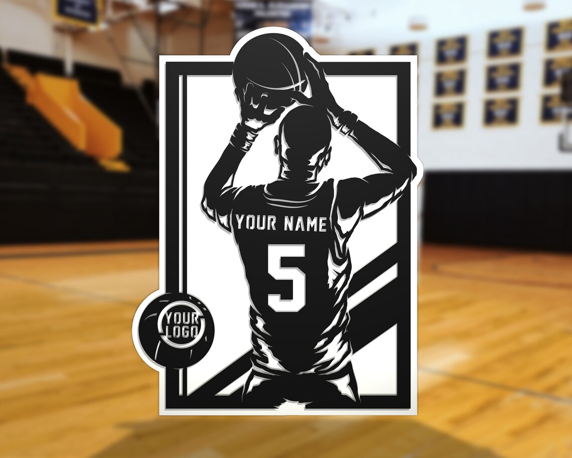Basketball Player Sign Customizable - Etsy