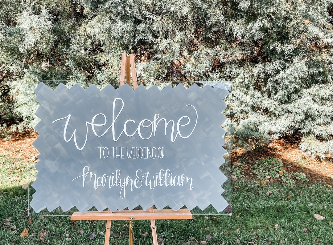 Welcome Hand Lettered Wedding Sign - Etsy