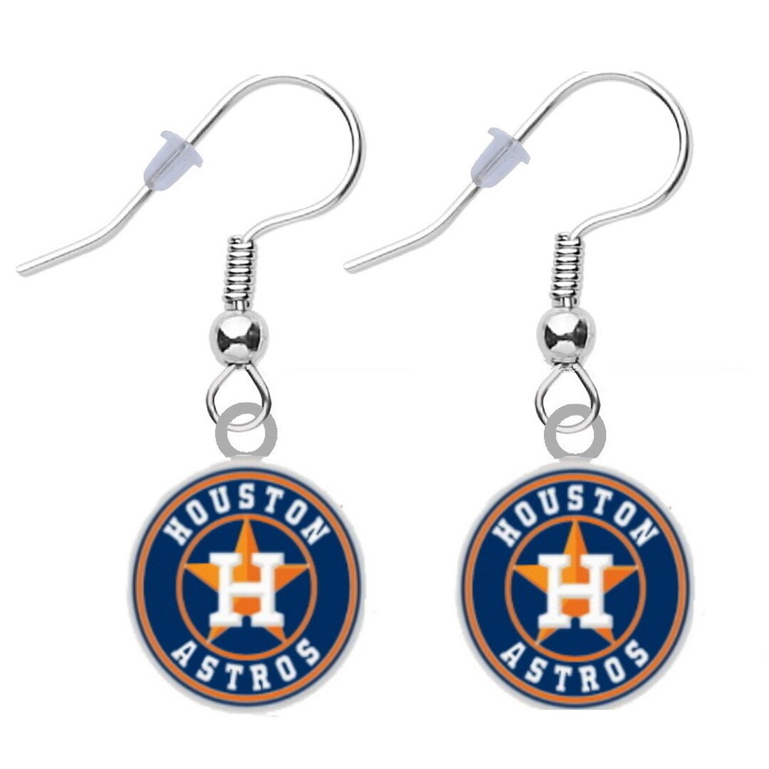 Houston Astros Small Round Earrings - Etsy