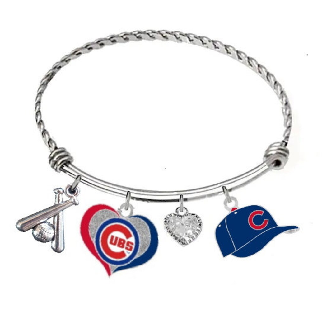 Chicago Cubs Crystal Charm Bracelet - Etsy
