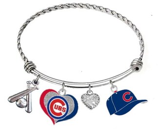 Chicago Cubs Bracelet - Etsy