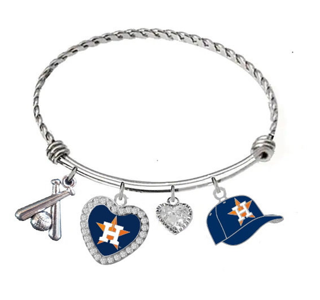 Houston Astros Adjustable Bangle Bracelet With 4 Charms - Etsy