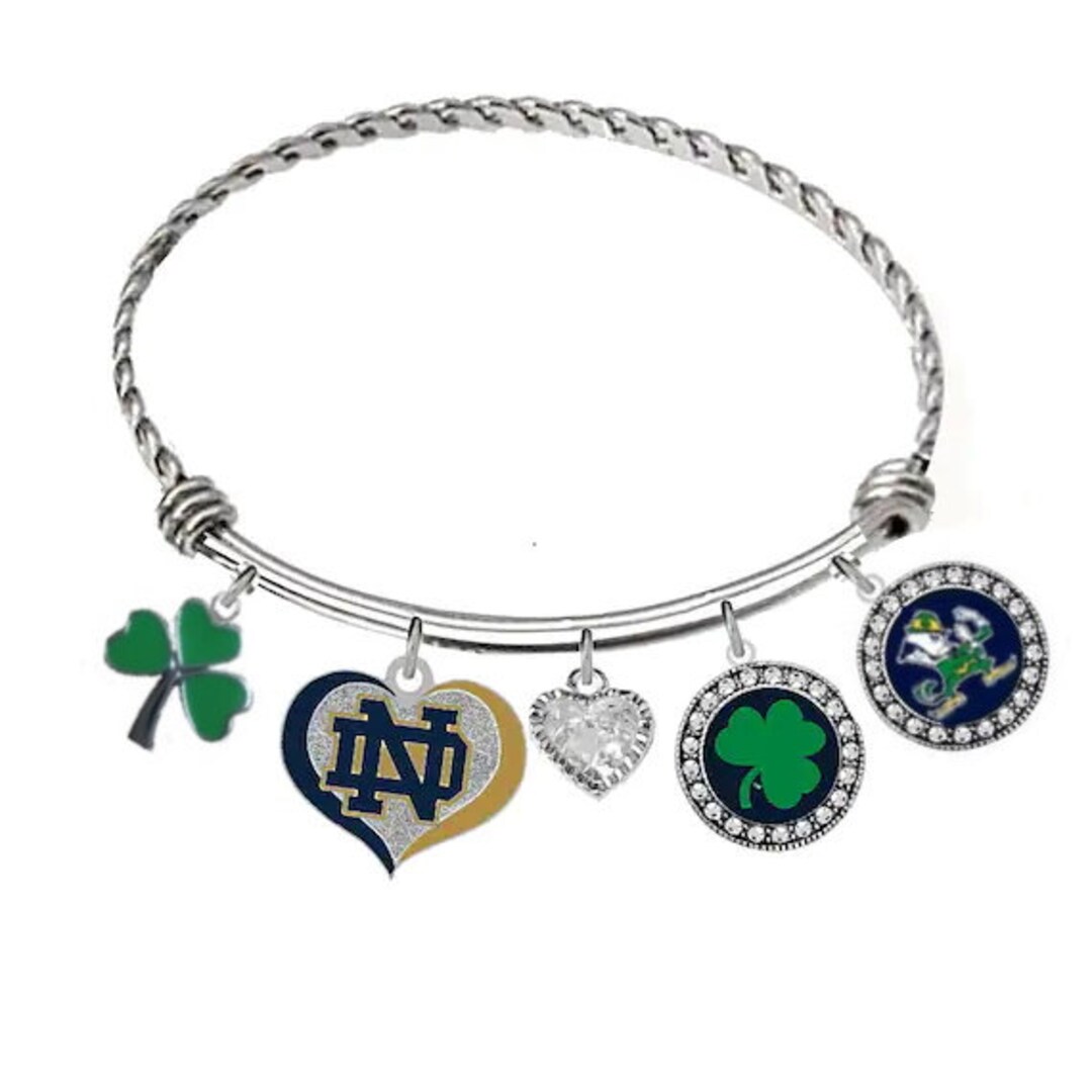 Notre Dame Adjustable Bangle Bracelet With 5 Charms - Etsy