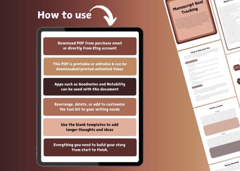 Writing Tool Kit | Digital and Printable | Author's Workbook | Plot ...