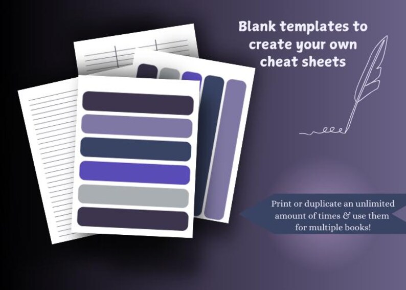 Writing Cheat Sheet | Digital and Printable | Author's Workbook ...