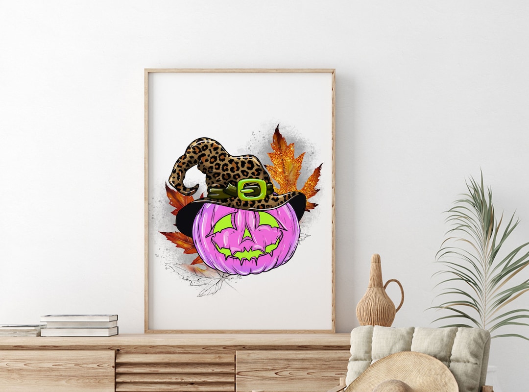 Printable Halloween Bad Pumpkin Design, Happy Hallowen Art, Smile ...