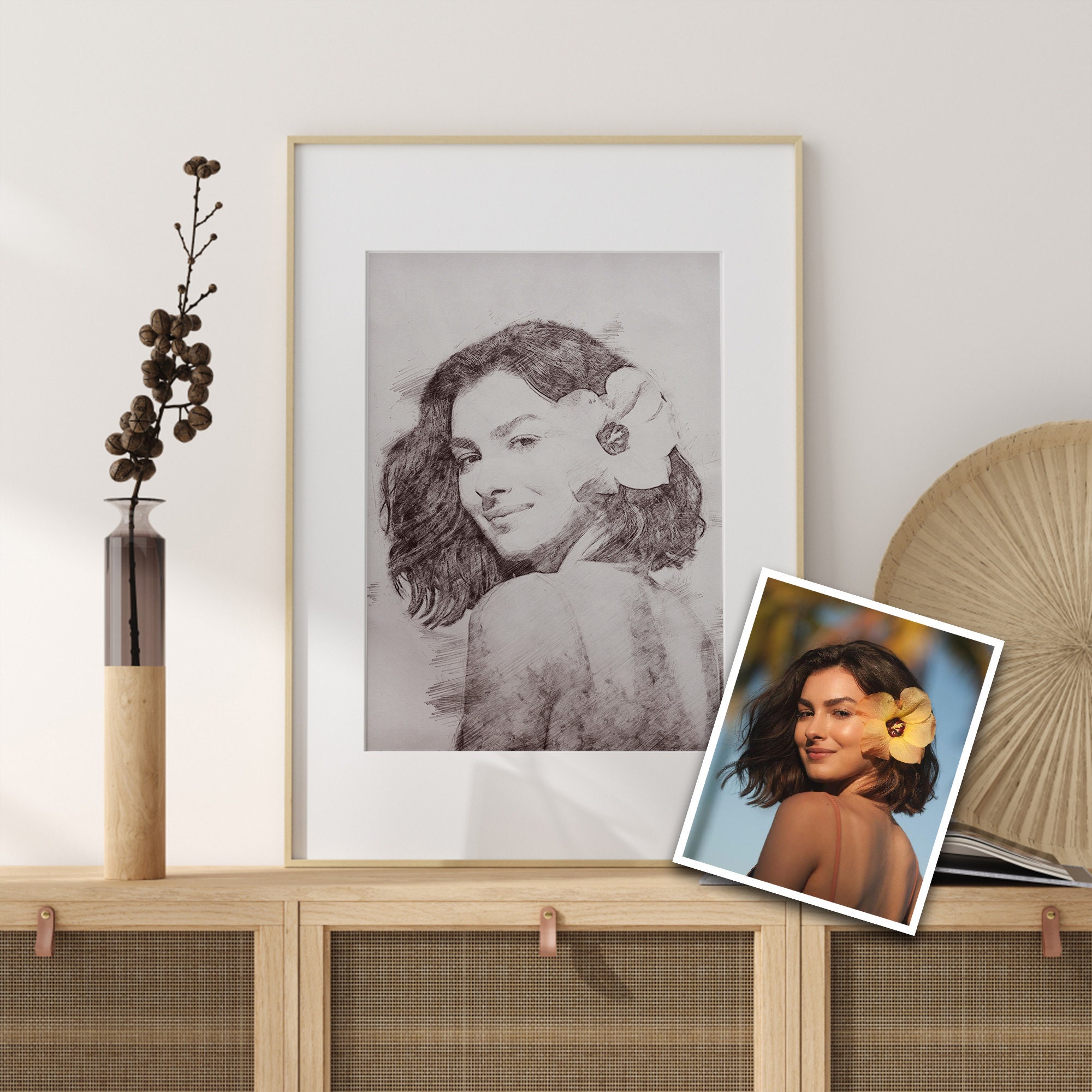 Custom Sketch Portrait , Personalized Family Pencil Portrait, Portrait ...