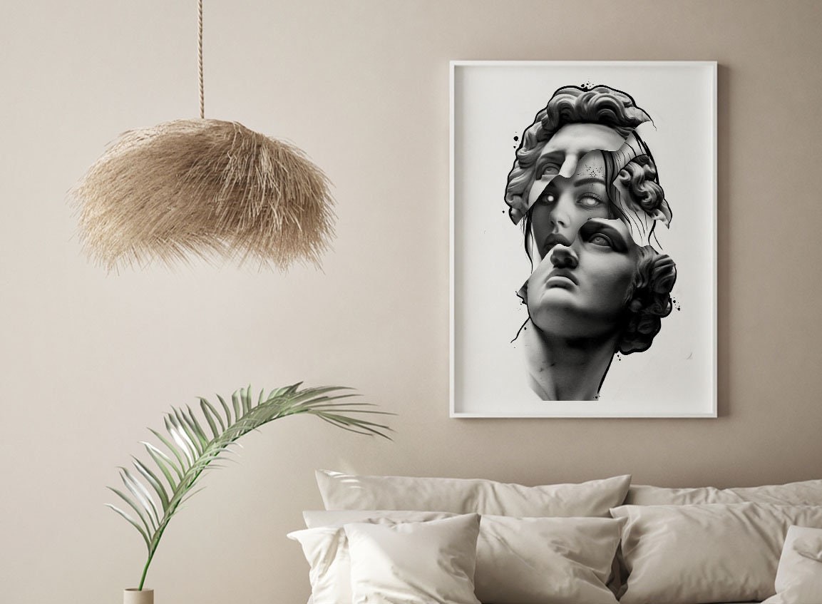 Abstract Greek Statue Print: Monochrome Fine Art (digital Download) - Etsy