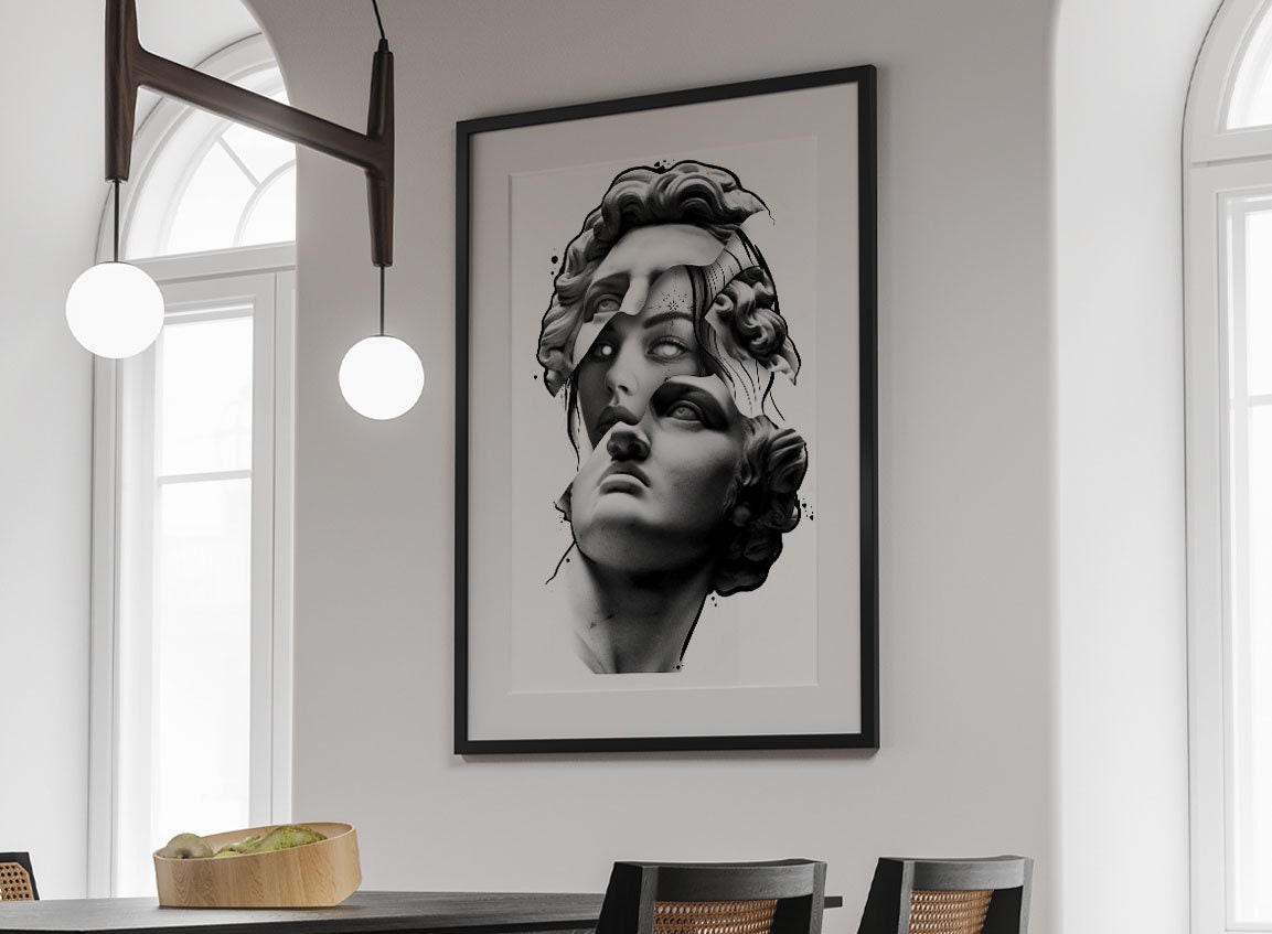 Abstract Greek Statue Print: Monochrome Fine Art (digital Download) - Etsy