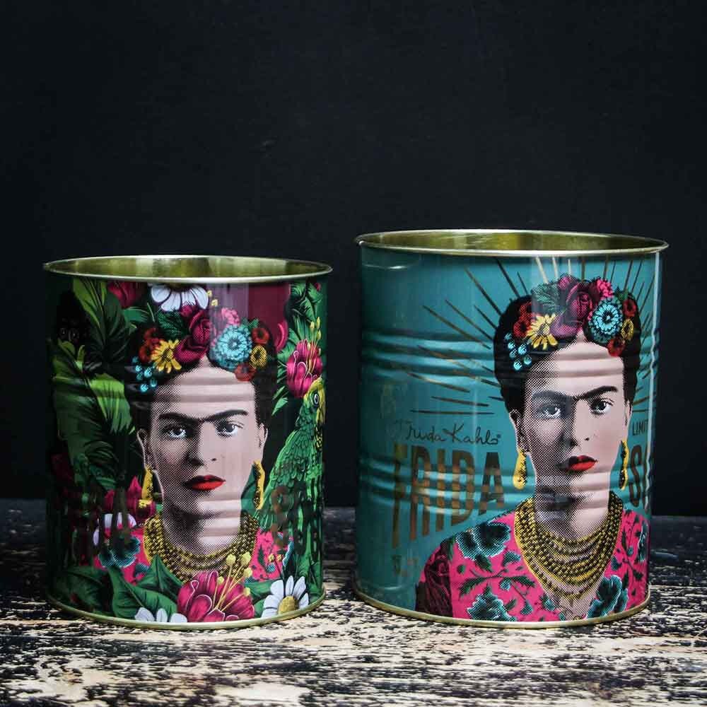 Frida Kahlo Retro Tin Cans / Mexican Planter / Vintage Tins / Kitchen ...