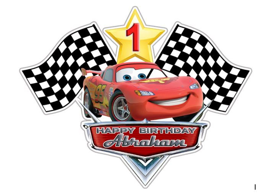 Digital Download ONLY - Cars Birthday Cake Topper (number 1-7) - Etsy