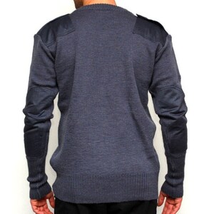 Original RAF V-neck Wool Military Sweater, British Army, Reinforced ...