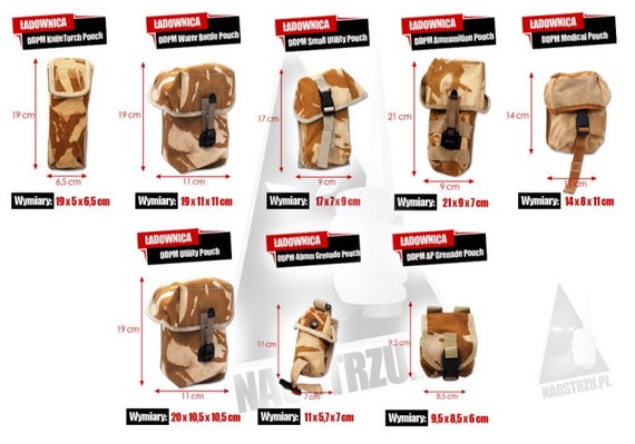 Original 40mm ammunition pouch from the army, DESERT … - Gem