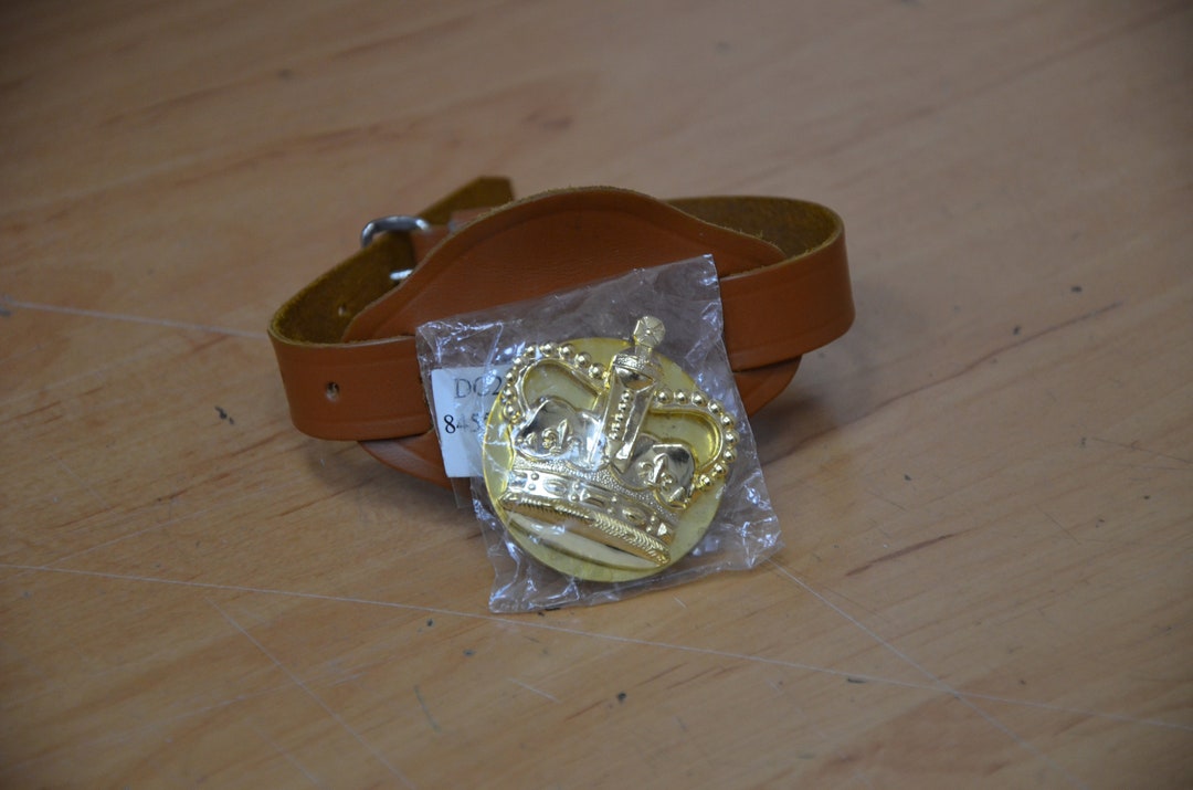 WO2 Rank Badges Crown 40mm, Leather Wrist Strap, Leather Bracelet ...