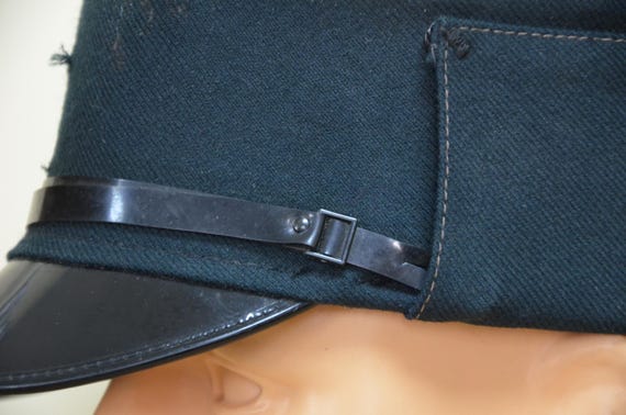 Vintage original Kepi cap in dark green, cap from the… - Gem