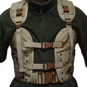 Dutch Army Desert Camo Tactical Vest, Adjustable, ALICE System, Like ...
