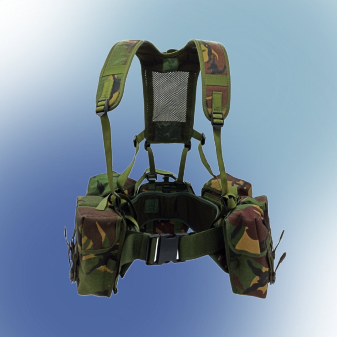 British Army Chest Rig Airborne Dpm Tactical Vest New Pouches Belt Military Surplus Etsy