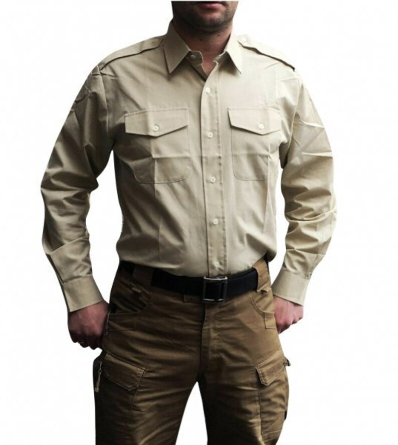 FAWN Men's British Military Shirt With Long Sleeves - Etsy