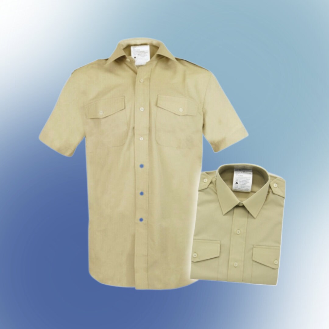 British Military Shirt FAWN With Short Sleeves NEW, Military Surplus - Etsy